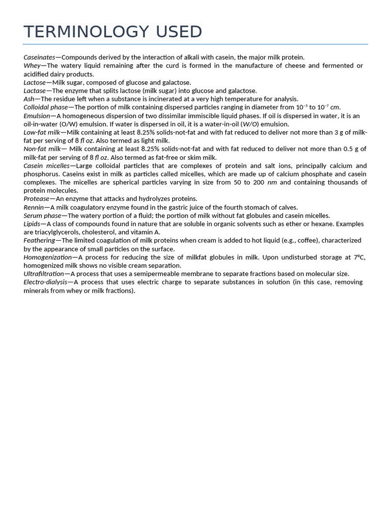 Unit_4th_merged | PDF | Milk | Emulsion