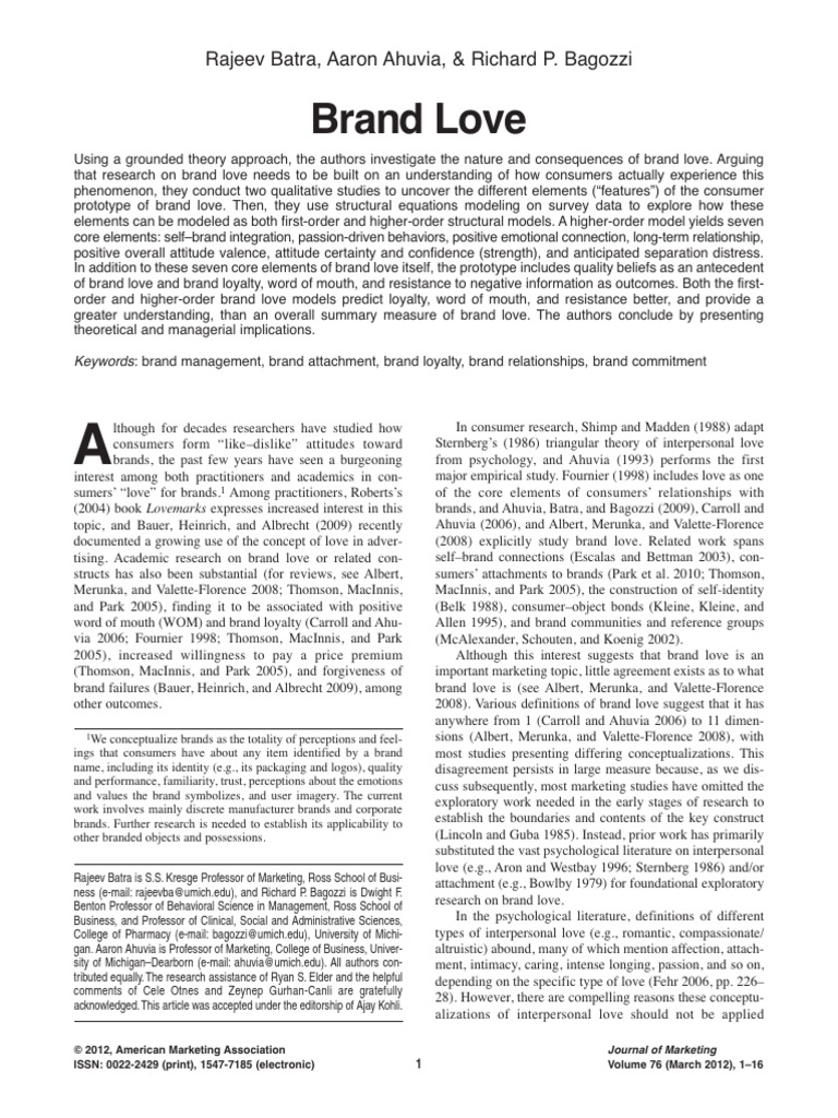 article 3 | PDF | Love | Attitude (Psychology)