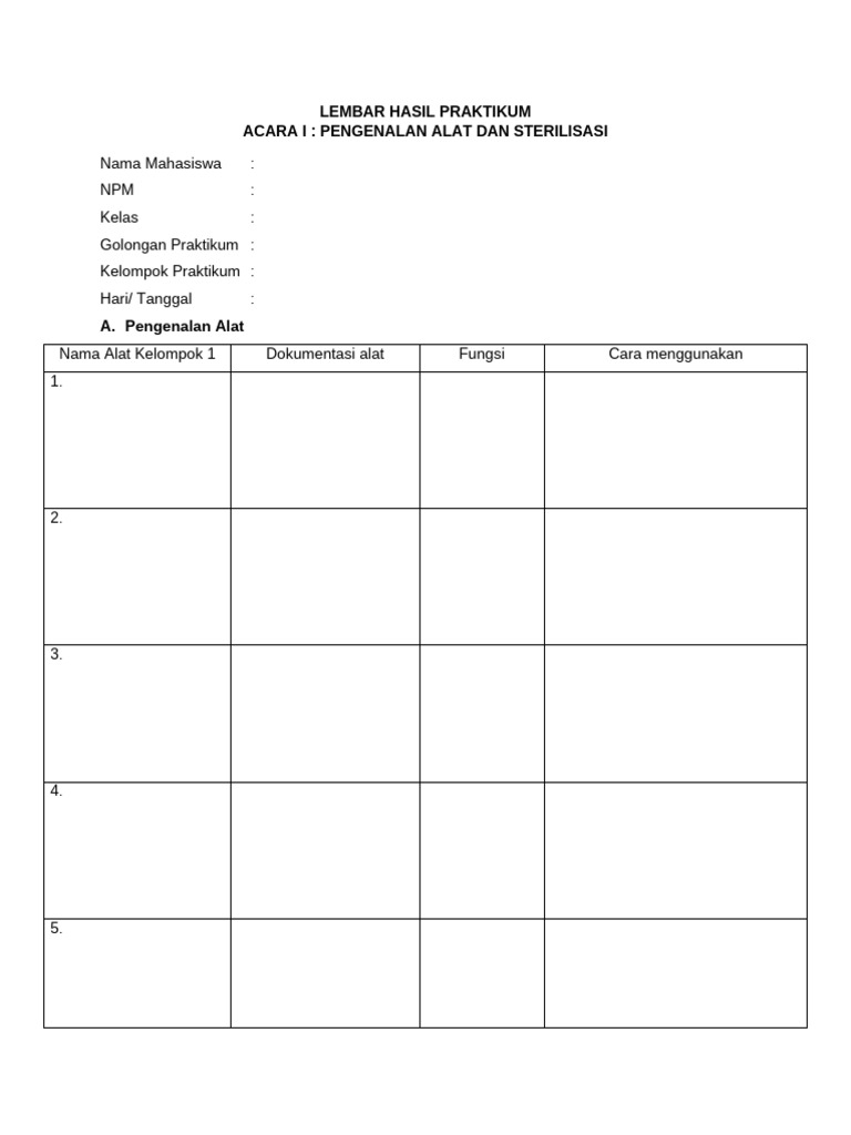 Lembar Hasil Praktikum | PDF