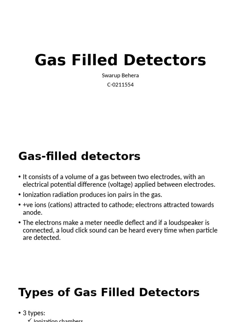 Gas Filled Radiation Detectors | PDF | Science & Mathematics