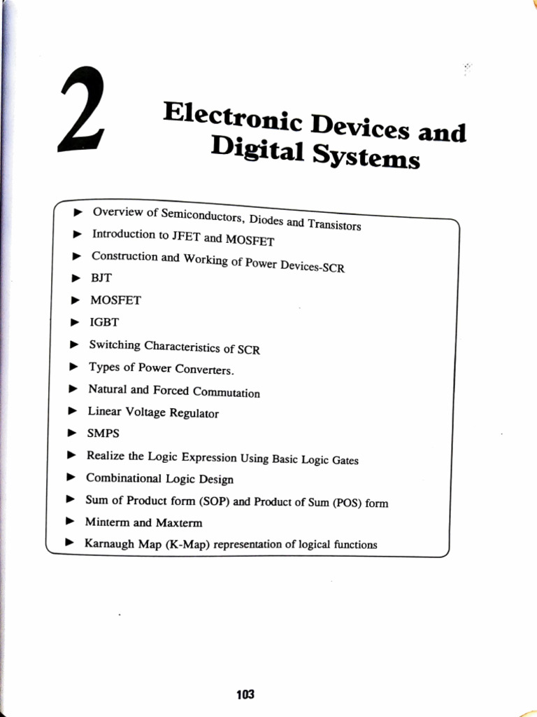 Unit 2 - Electronic Devices and Digital System | PDF