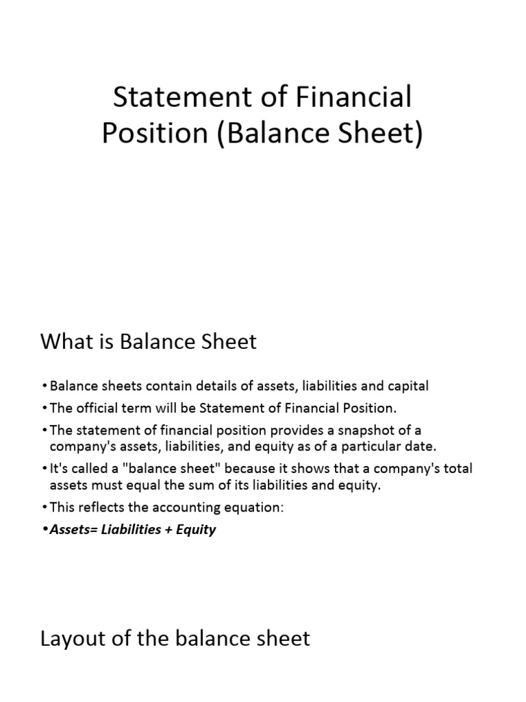 Balance Sheet | PDF | Finance & Money Management