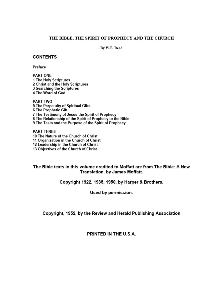 Bible Sop Church | PDF | Bible | Prophet