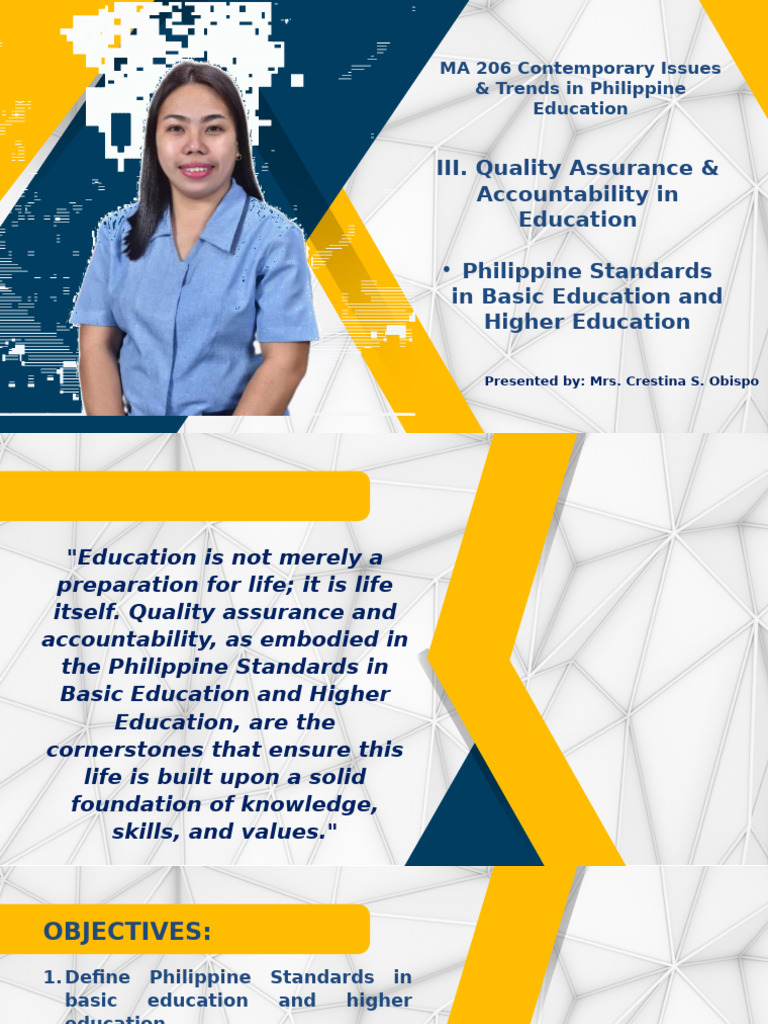 Philippine Standards in Basic Education Higher Education | PDF ...