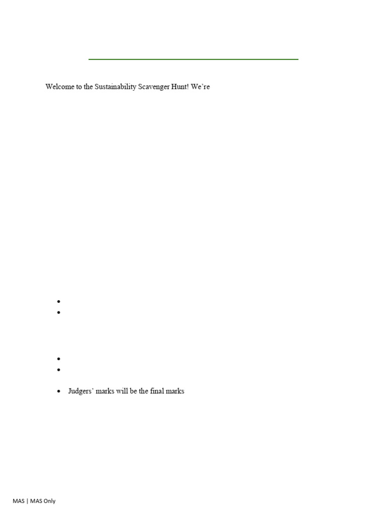 Scavenger Hunt - Instructions | PDF