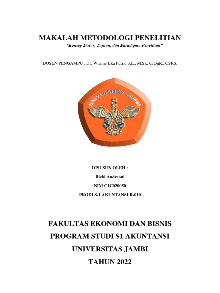 Makalah Metodologi Penelitian | PDF | Karier & Perkembangan | Pengembangan Diri