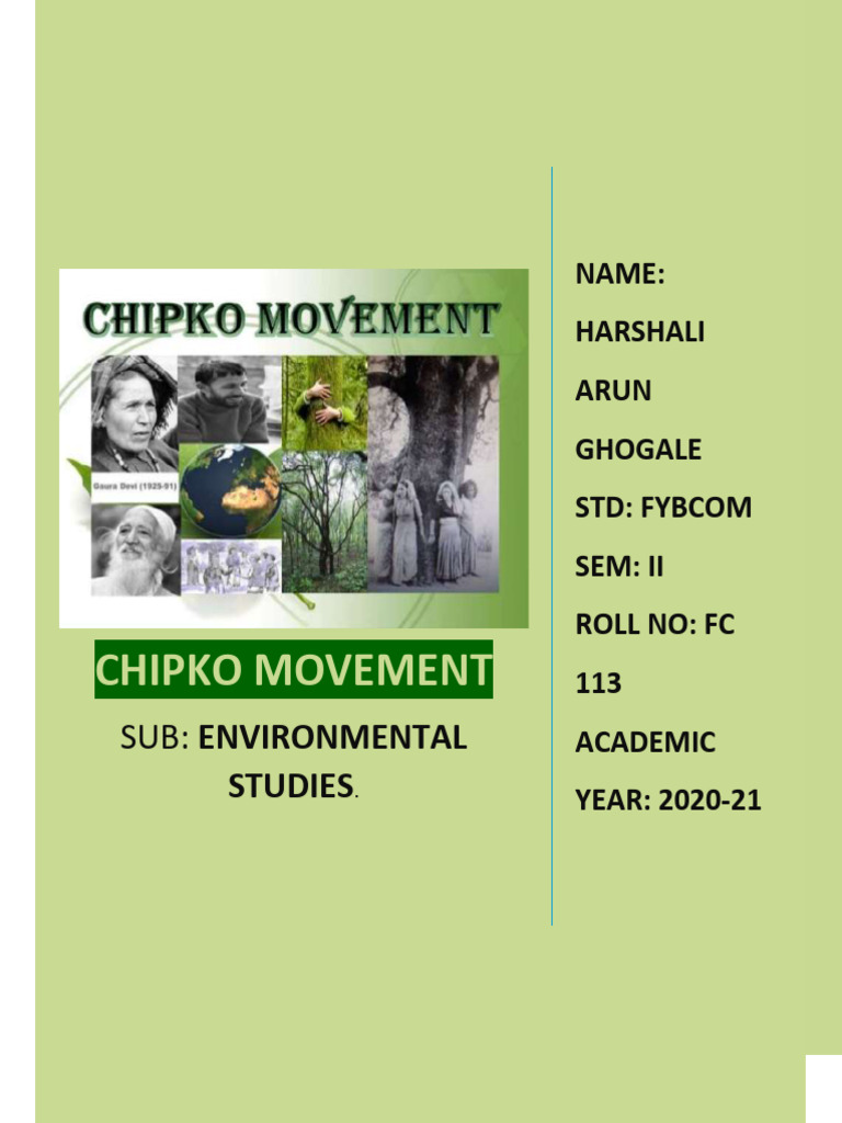 chipko movement | PDF | Natural Environment | Natural Resource Management