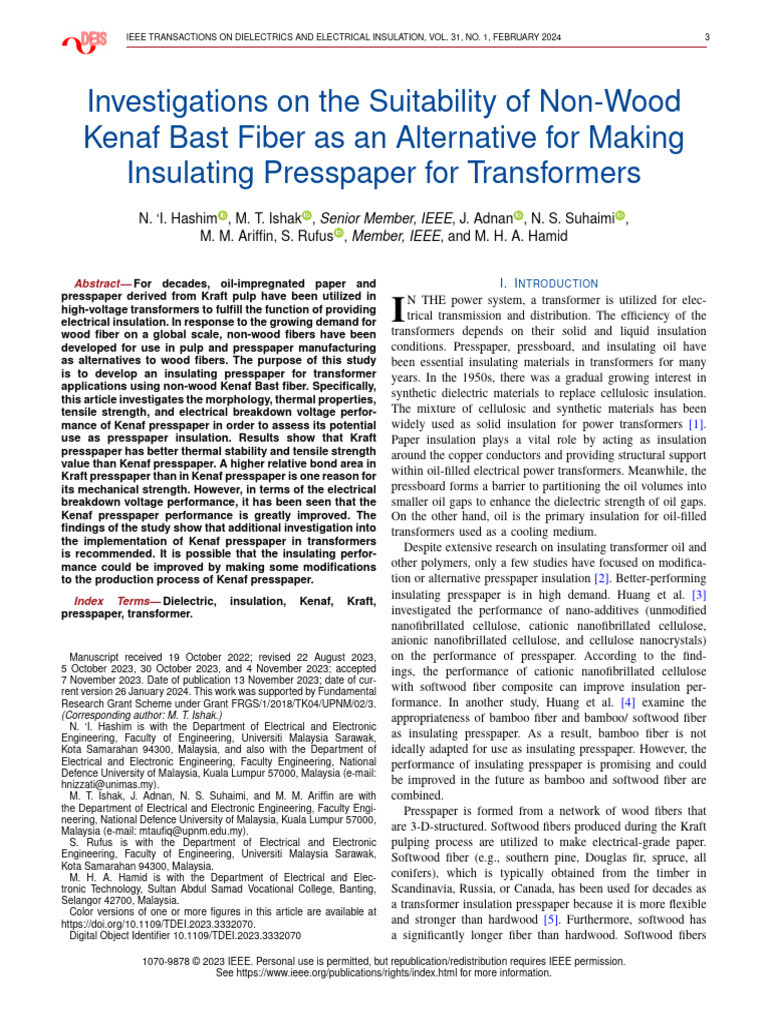 Investigations On The Suitability of Non-Wood Kenaf Bast Fiber As An ...
