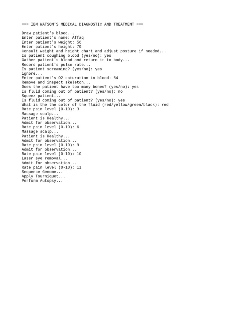 Ibm Watson's Medical Diagnostic | PDF
