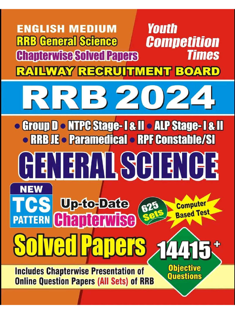 Demo 50 YCT RRB 2024 General Science Solved Papers TCS Pattern 14415 Objective Questions English ...