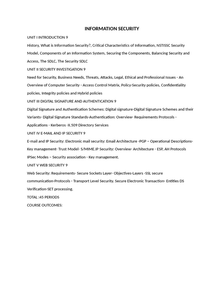 Information Security | PDF | Computers