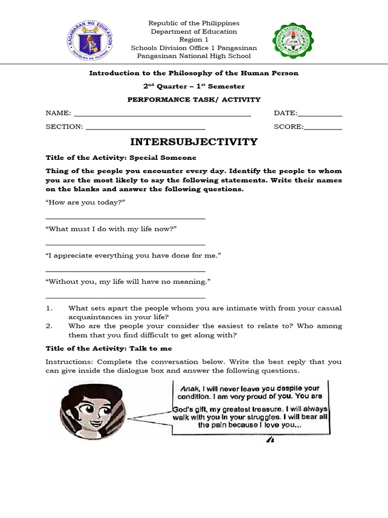 INTERSUBJECTIVITY-PT | PDF