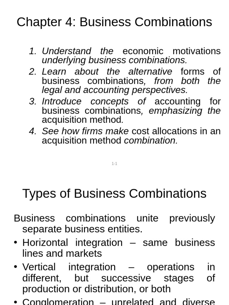 Chapter 4-Business Combination | PDF | Goodwill (Accounting) | Investing