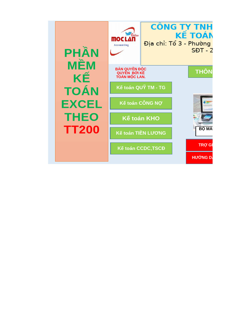 Phần Mềm Kế Toán Excel Lên Bctc Tt200 Chuẩn | PDF