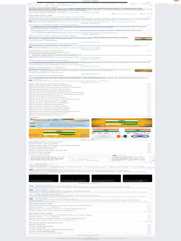 Meaning of Indian Flag Colors | PDF | Flag | Symbols