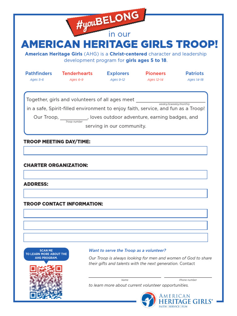 Customizable BELONG Troop Meeting Invitation | PDF | Social Science ...