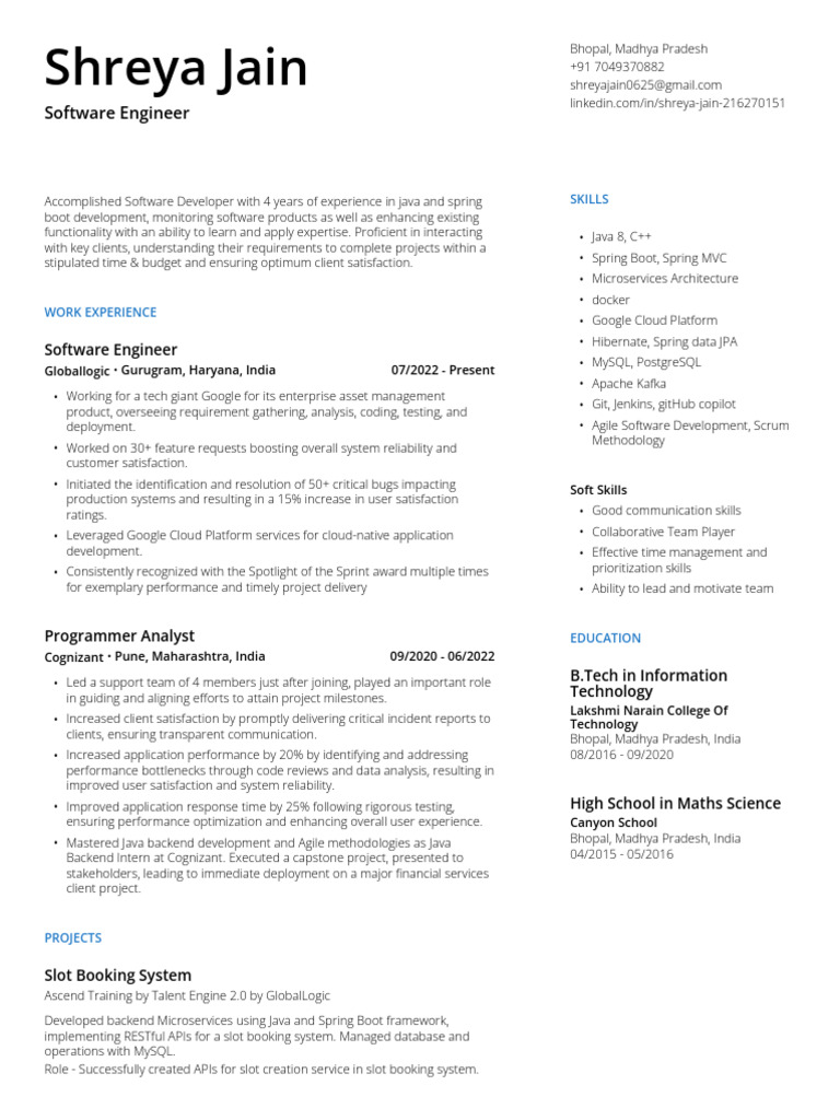 shreya's resume | PDF | Cloud Computing | Agile Software Development