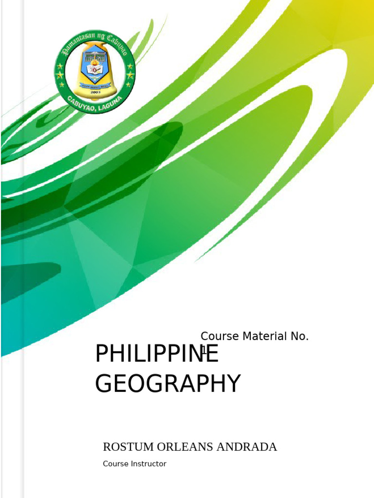 Philippine Geography Module 1 | PDF | Stream | River