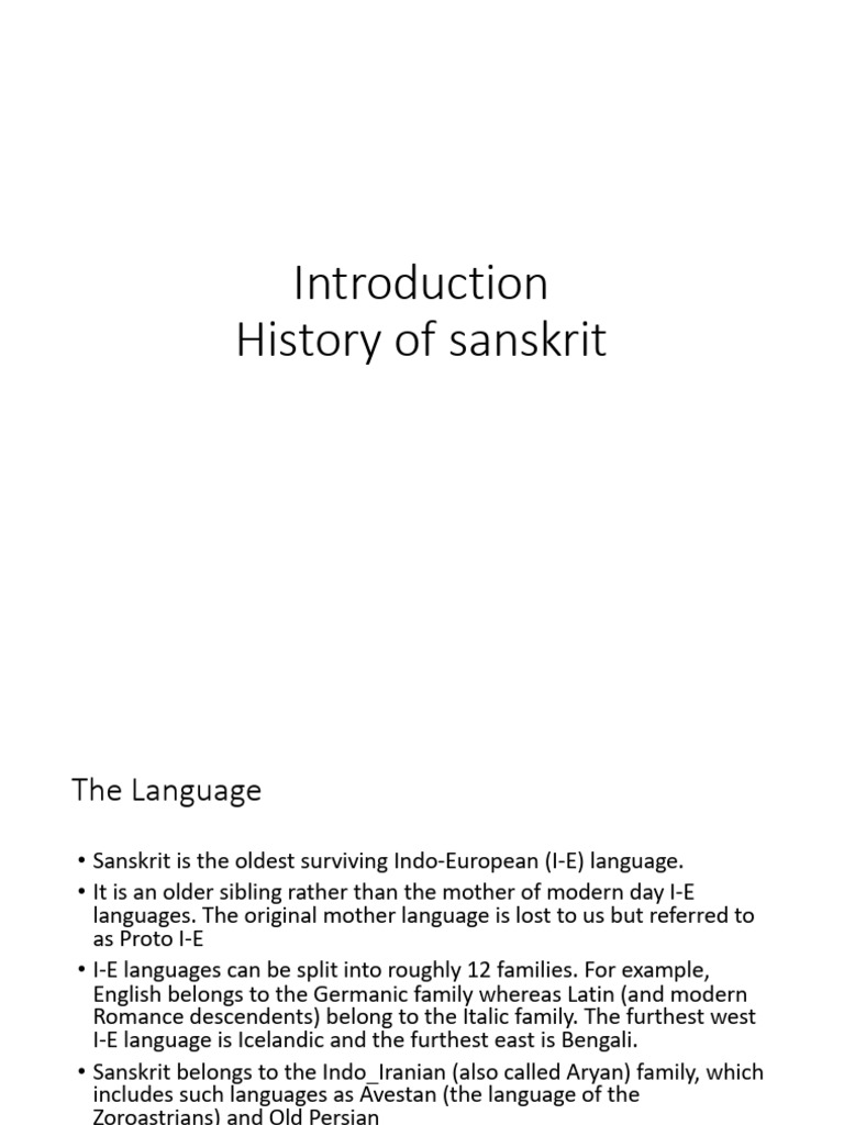 Introduction To Sanskrit | PDF | Sanskrit | Linguistics