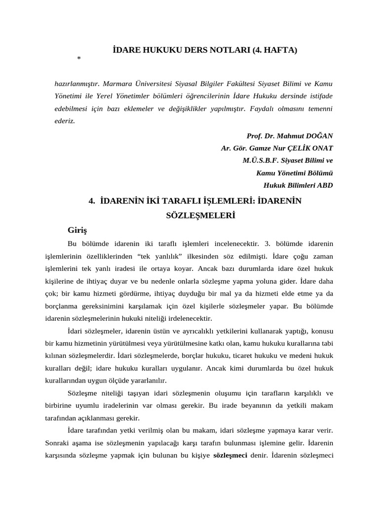 İdare Hukuku 4.hafta | PDF