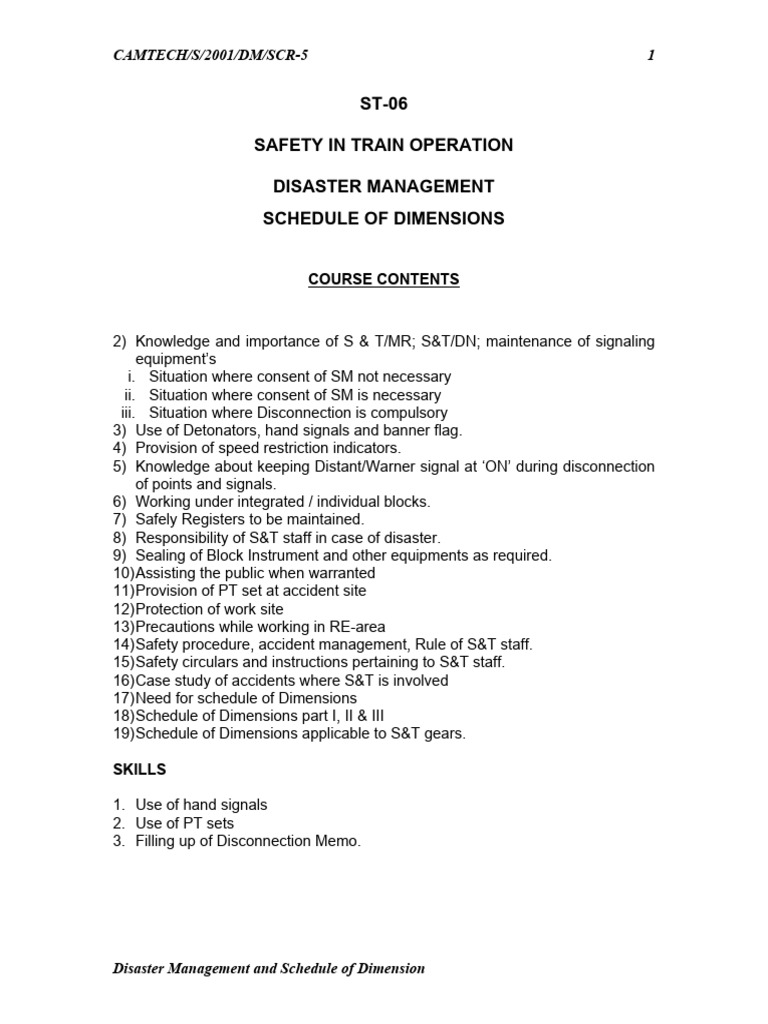 Training Package On Safety in Train Operation | PDF | Relay | Insulator ...