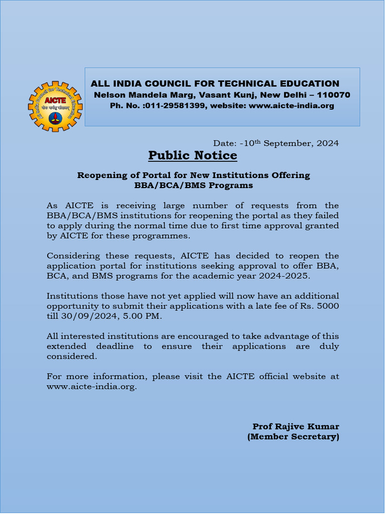 Public Notice BBA BCA | PDF