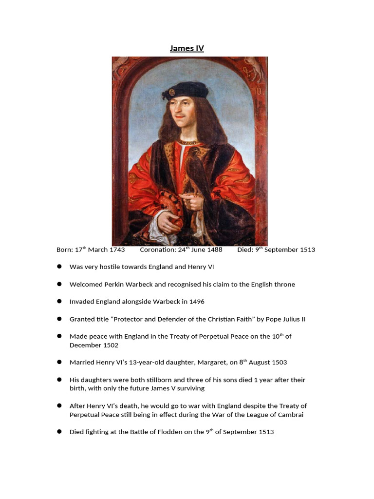 James IV: Scotland's Bold Monarch | PDF
