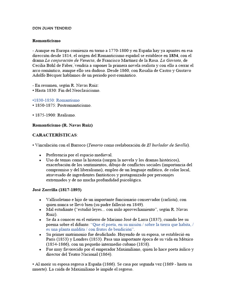 Don Juan Tenorio-Literatura | PDF | Don Juan
