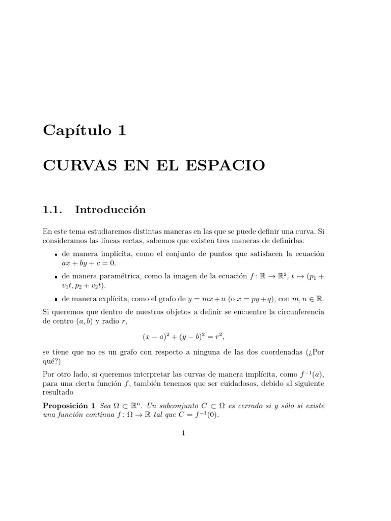 Geometria Diferencial de Curvas y Superficies | PDF | Curva | Velocidad