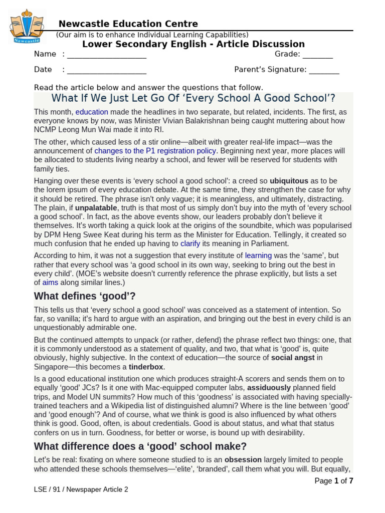 LSE 91 Newspaper Article 2 | PDF | Wellness