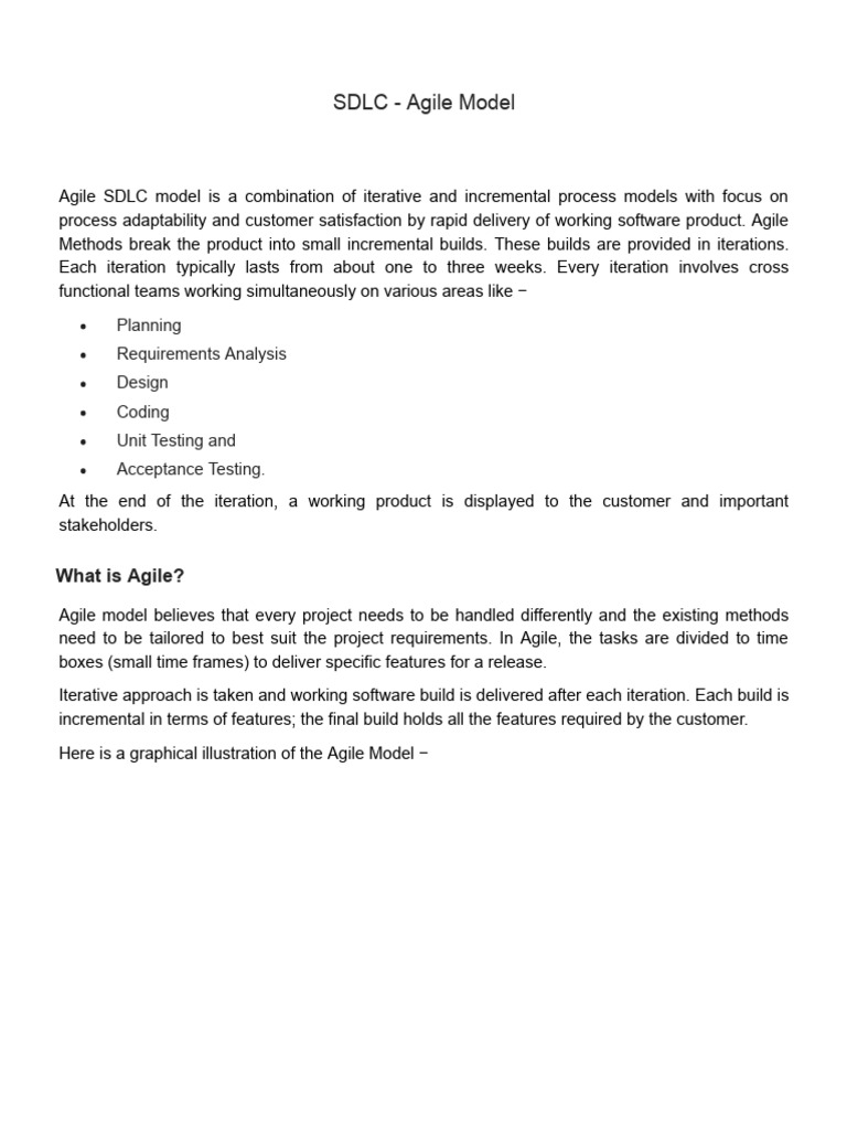 5.1 SDLC - Agile Model - Tutorialspoint | PDF | Agile Software Development | Software ...