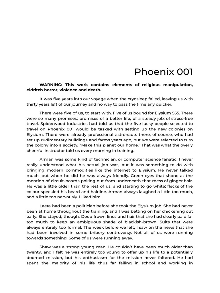 Phoenix 001 | PDF