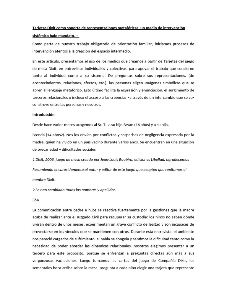 Tarjetas Dixit como soporte de representaciones metafóricas | PDF ...