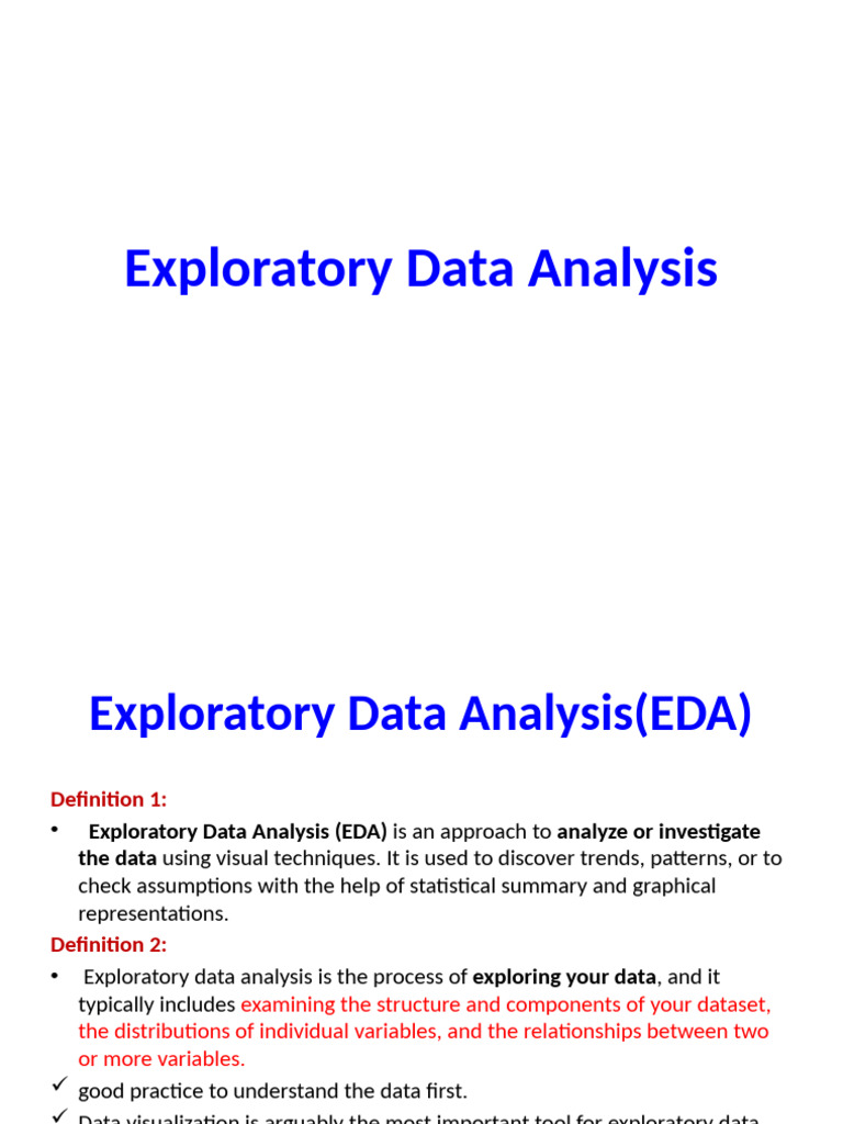 Exploratory Data Analysis, Inference, Interpretation | PDF | Dependent And Independent Variables ...