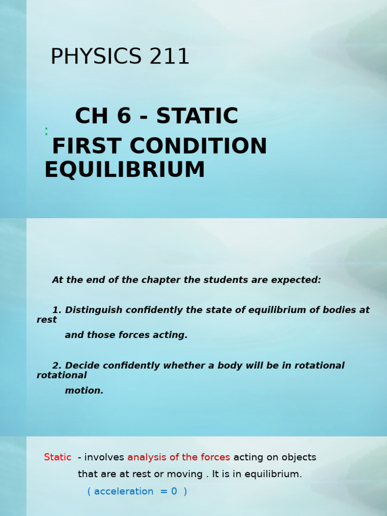 Phys 211 Wk 7 Ch 6 Static Pdf Force Acceleration 