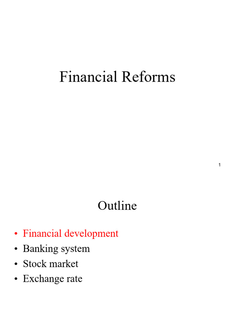 Financial Reforms | PDF | Banks | Renminbi