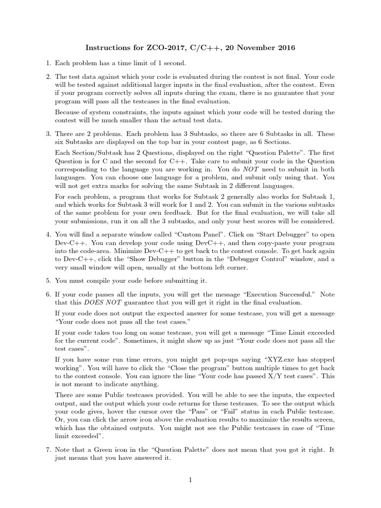 ZCO_CCPP_instructions | PDF | Software Engineering | Computer Programming