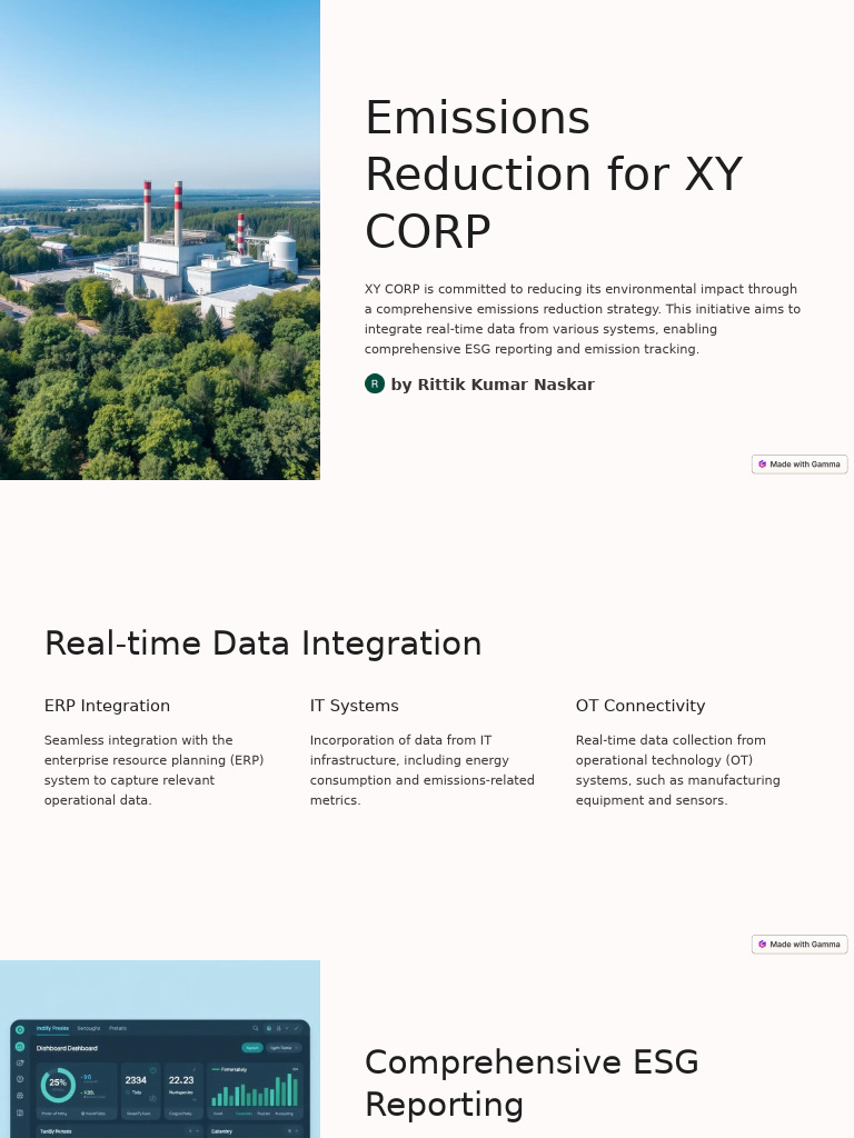 Emissions Reduction For XY CORP | PDF | Enterprise Resource Planning | Business