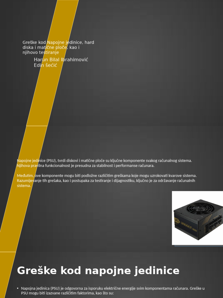 Greske Kod Napojne Jedinice | PDF