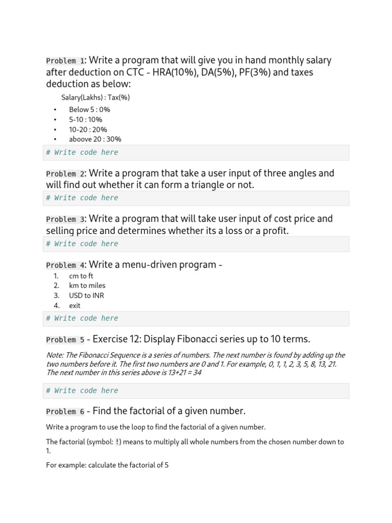 Python Session 2 Task | PDF | Numbers | Rectangle