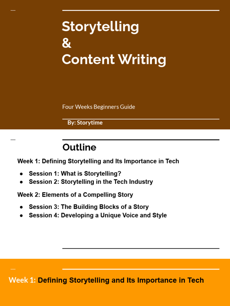 Week 1 (Content Writing and Storytelling) | PDF | Storytelling | Cognition