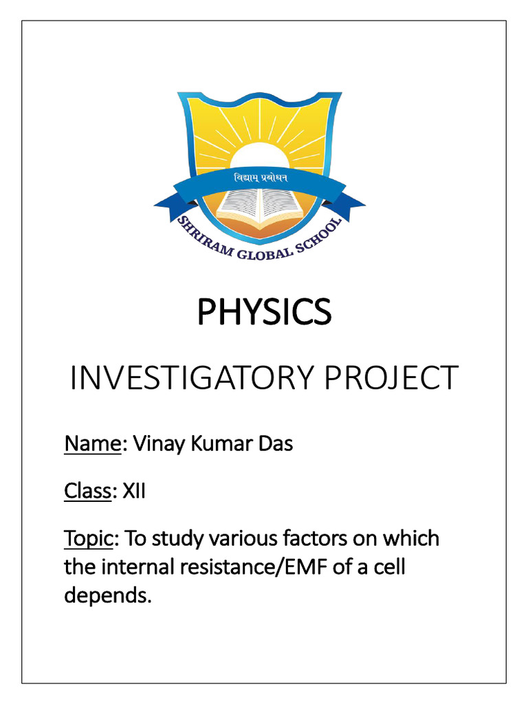 Phy Proj | PDF | Electrical Resistance And Conductance | Electrical Engineering