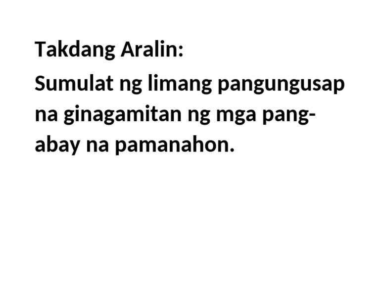 Takdang Aralin | PDF