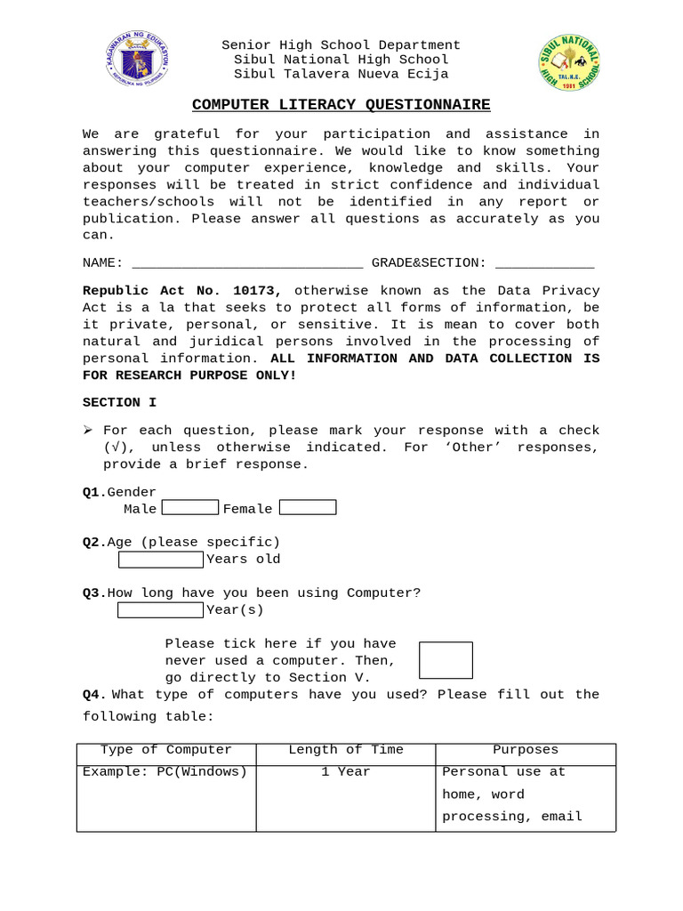 survey-questionnaire-group-1 | PDF | Computer File | World Wide Web