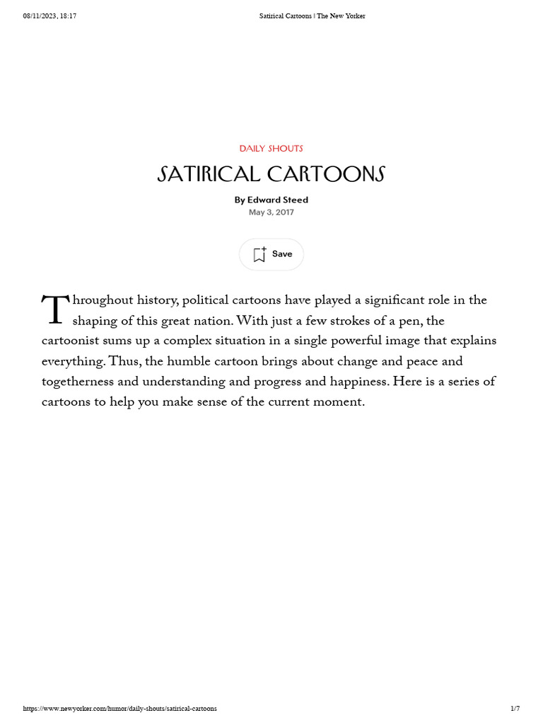 Student-Friendly Satirical Cartoons | PDF | Cartoon | Satire
