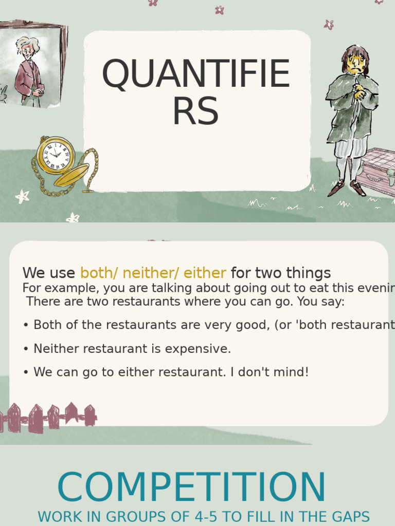 English Quantifiers Game | PDF | Language Arts & Discipline | Foreign ...