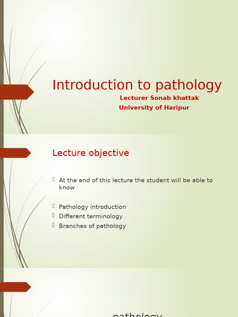 Introduction of pathology and terminology | PDF | Pathology | Infection