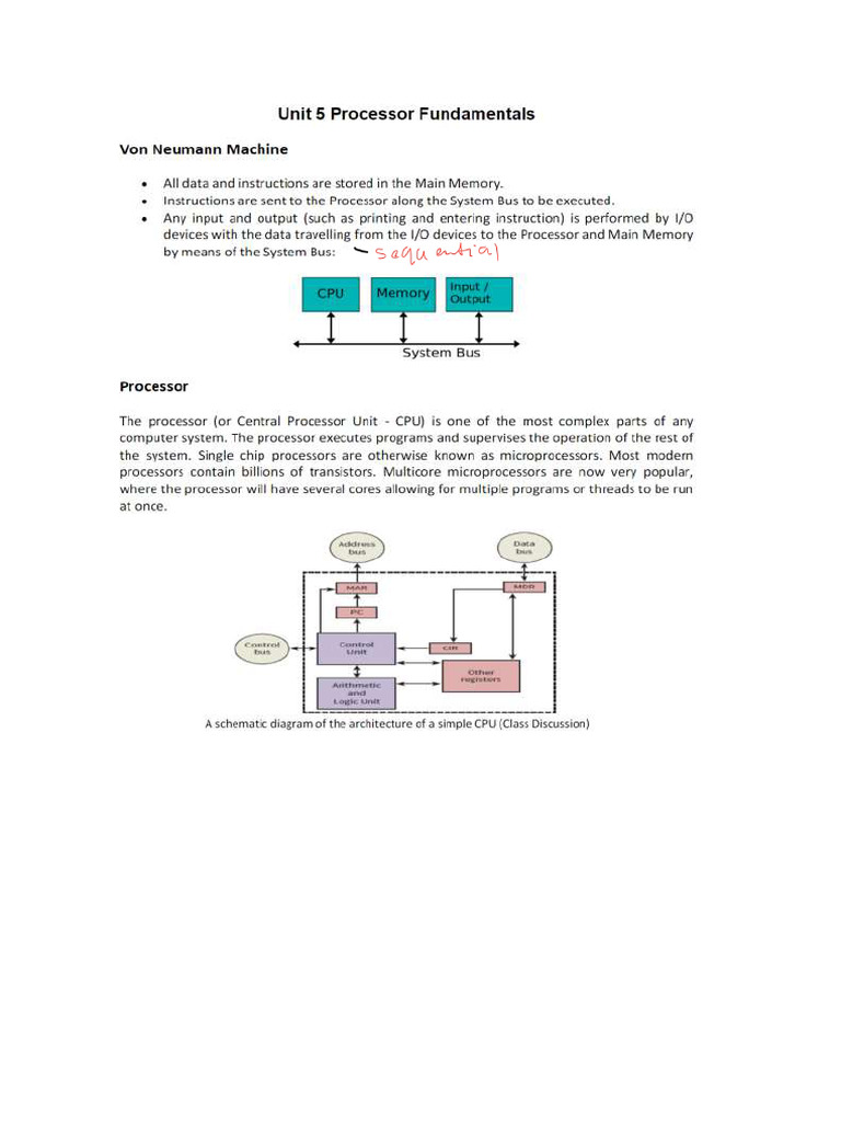 As level Computer Science Processor fundamentals | PDF