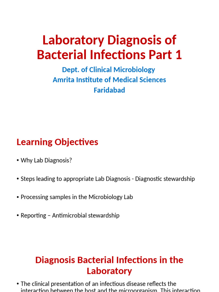 4.lab Diagnosis of Bacterial Infectiouns Part 1 (1) 2 | PDF | Infection ...