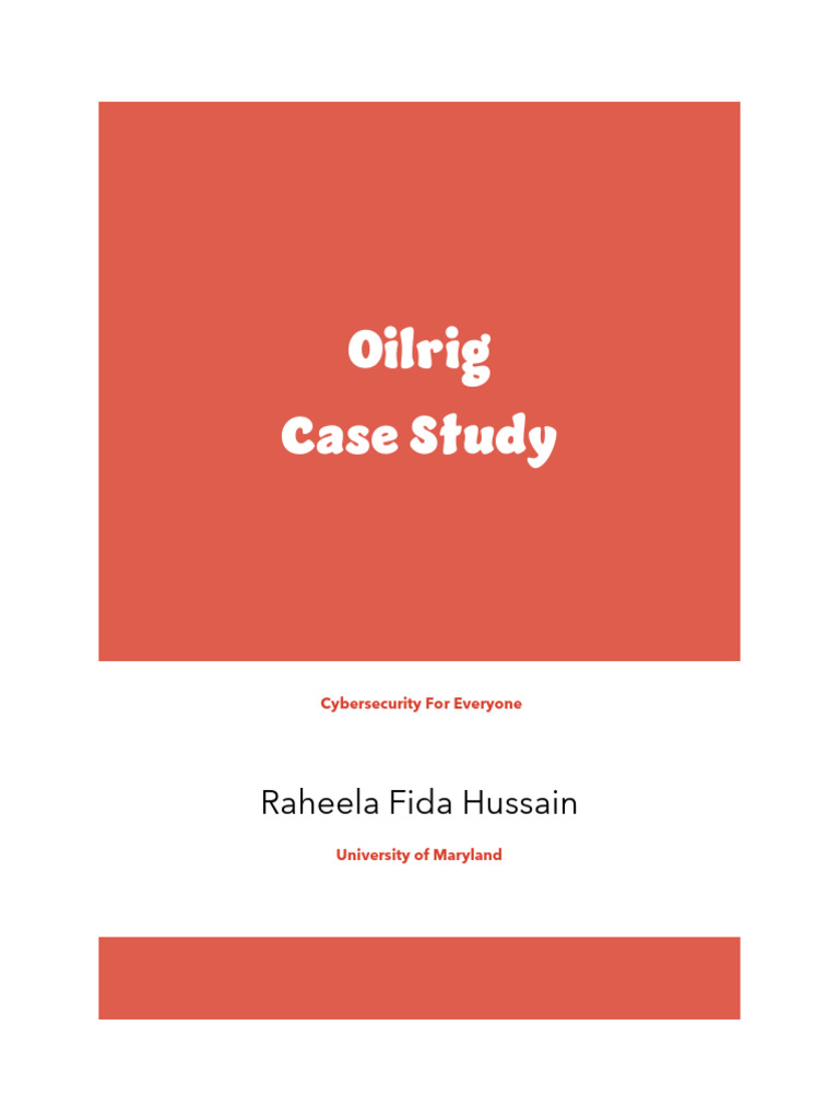 Case Study Cover by Raheela Baloch Coursera | PDF | Malware | Security